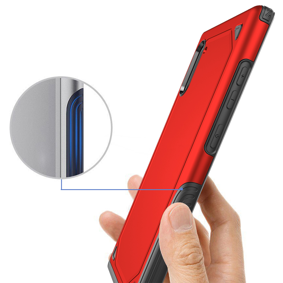 Hybrid Guard Shockproof Case for Samsung Galaxy Note 10+ (Red)